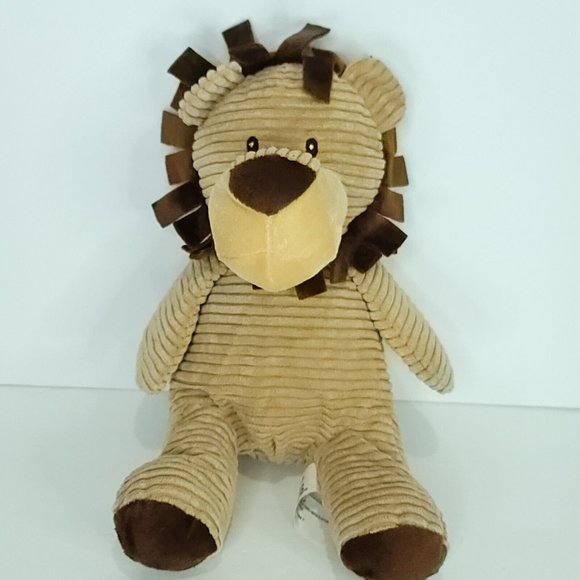 MGS Group | Toys | Lion Baby Lovey Brown Tan Ribbed Terry Tabs 2 Plush ...